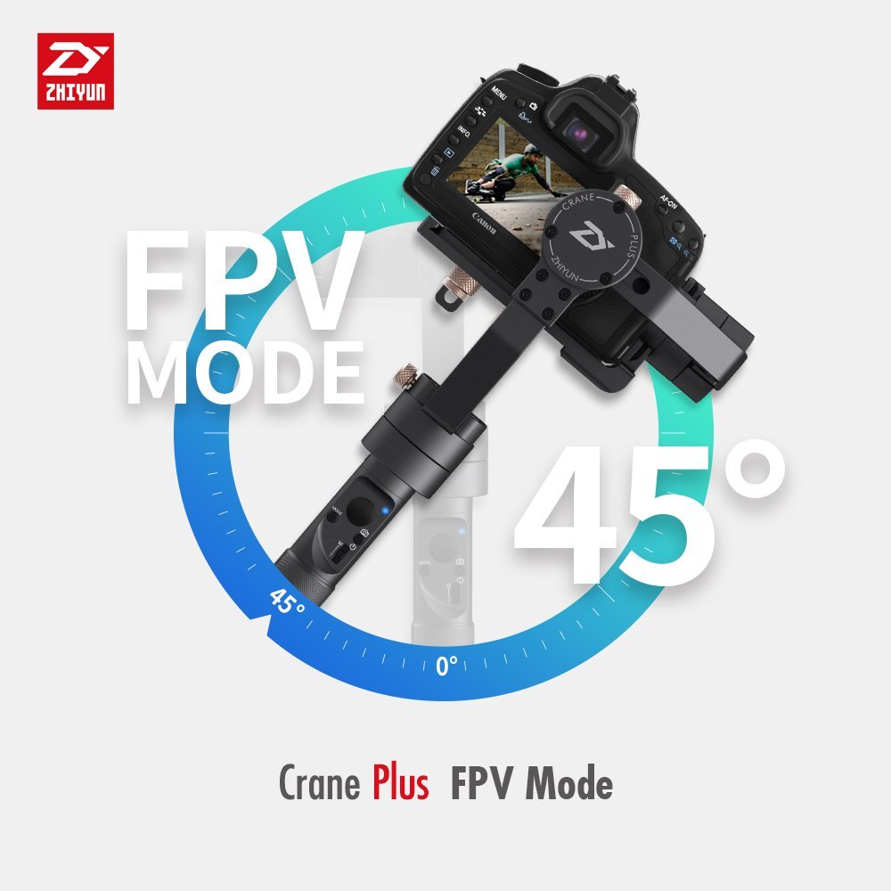 Zhiyun Crane Plus | 3-Axis Handheld Gimbal for Mirrorless & DSLR Cameras